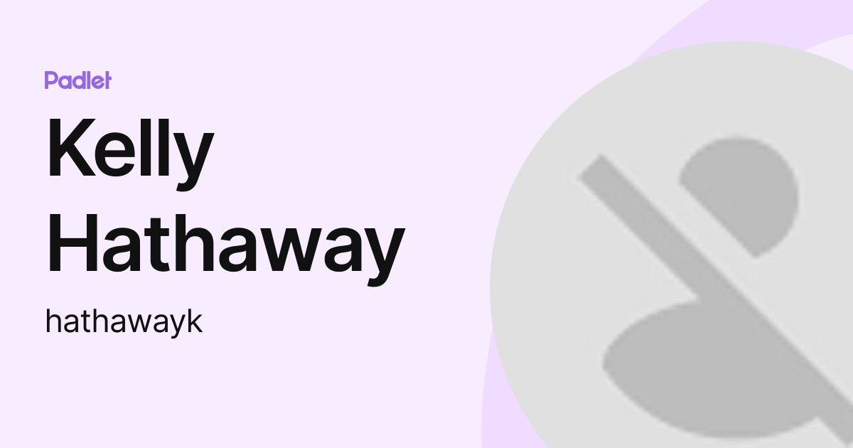 Kelly Hathaway (hathawayk) profile | Padlet