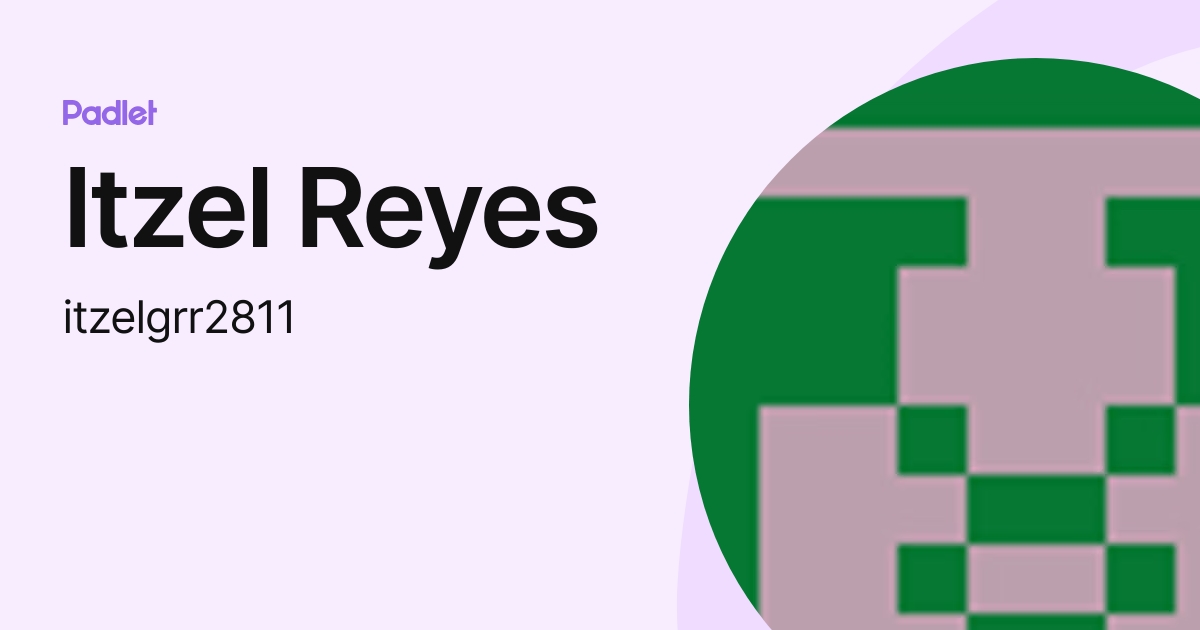 Itzel Reyes (itzelgrr2811) profile | Padlet