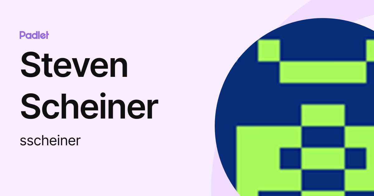 Steven Scheiner (sscheiner) profile | Padlet