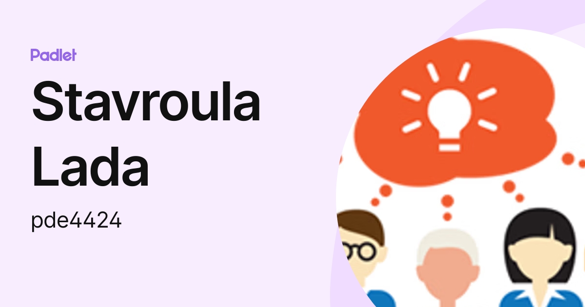 Stavroula Lada (pde4424) profile | Padlet