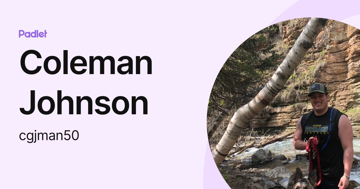 Coleman Johnson (cgjman50) profile | Padlet