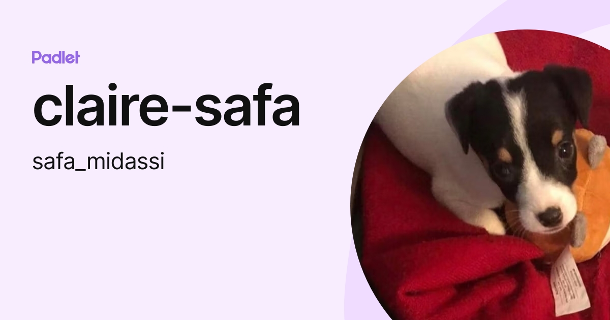 Profil de claire-safa (safa_midassi) | Padlet