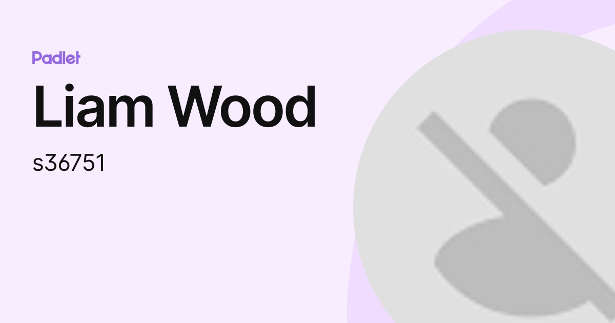 Liam Wood (s36751) profile | Padlet