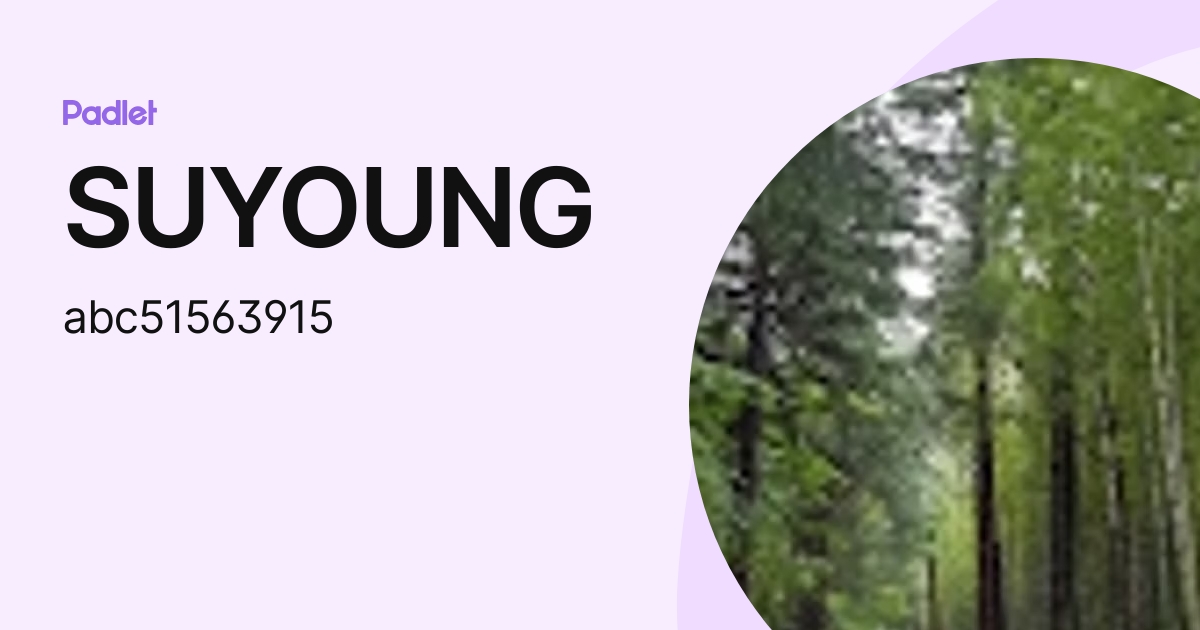 SUYOUNG (abc51563915) profile | Padlet
