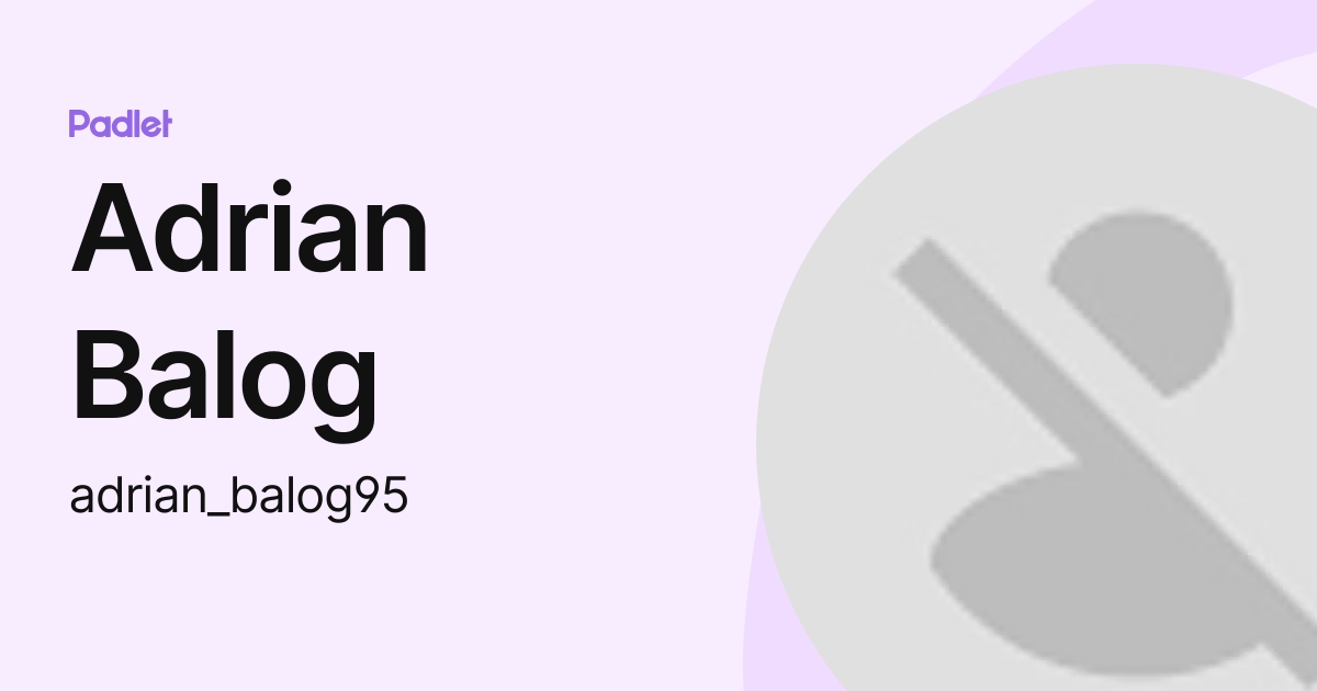 Adrian Balog (adrian_balog95) profile | Padlet