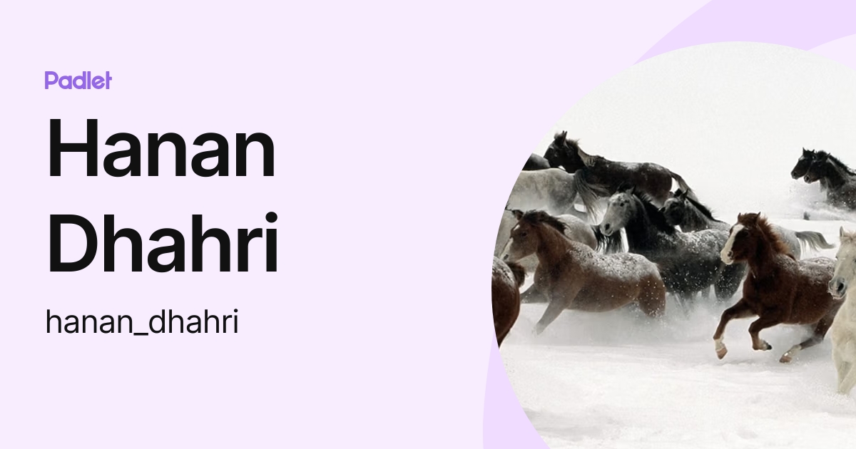 Hanan Dhahri (hanan_dhahri) profile | Padlet