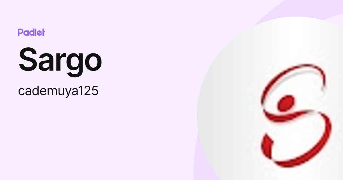 Sargo (cademuya125) profile | Padlet