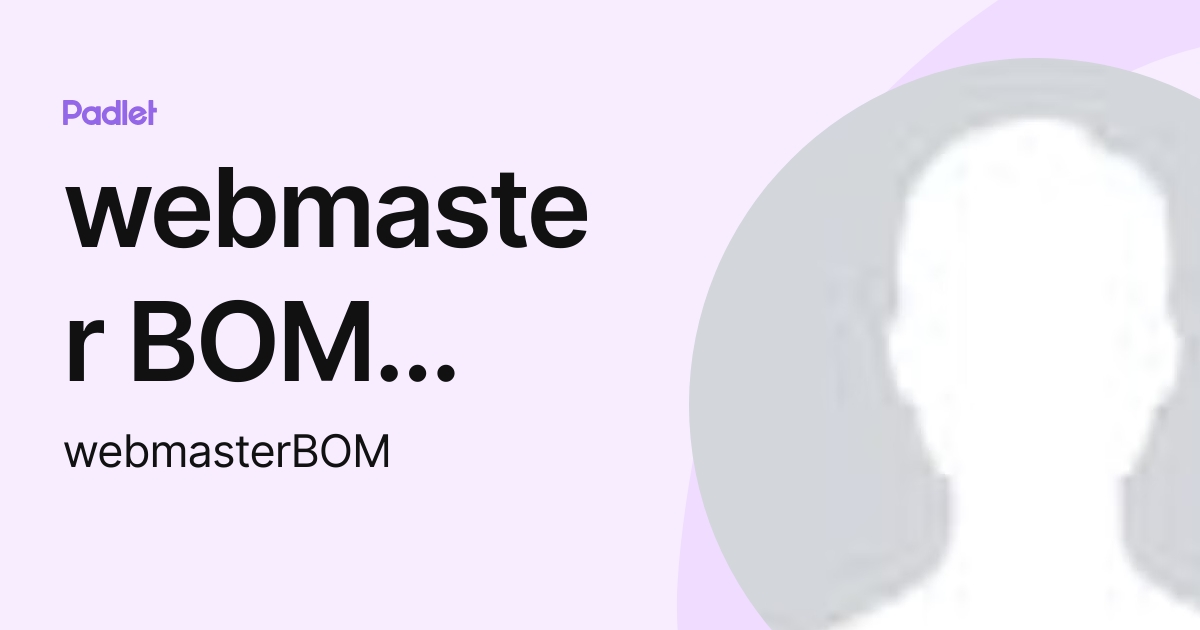 webmaster BOM Berlare (webmasterBOM) profile | Padlet