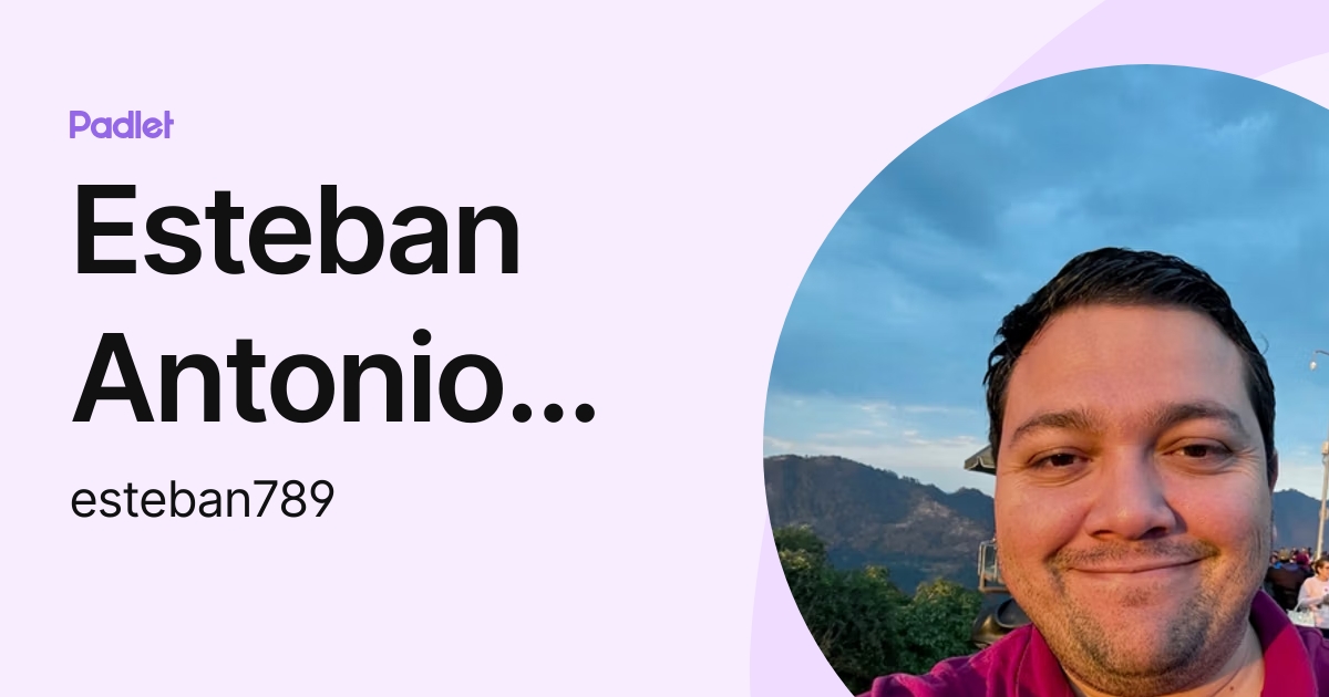 Esteban Antonio Suárez Inurreta (esteban789) profile | Padlet