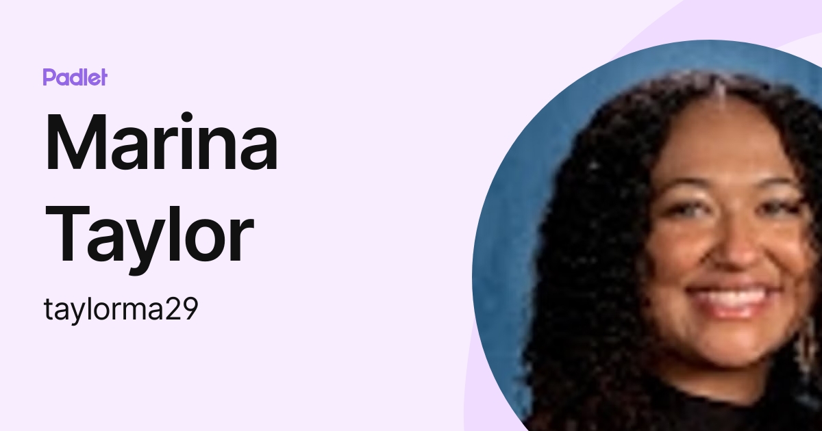 Marina Taylor (taylorma29) profile | Padlet