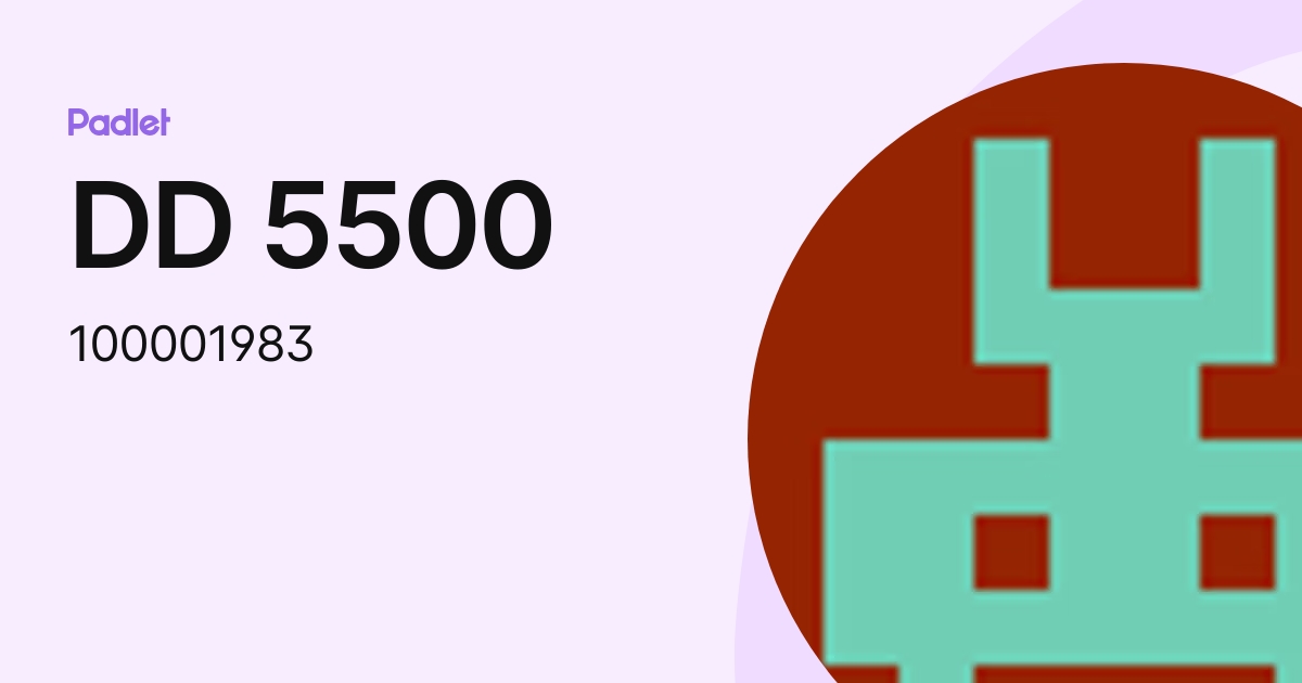 DD 5500 (100001983) profile | Padlet