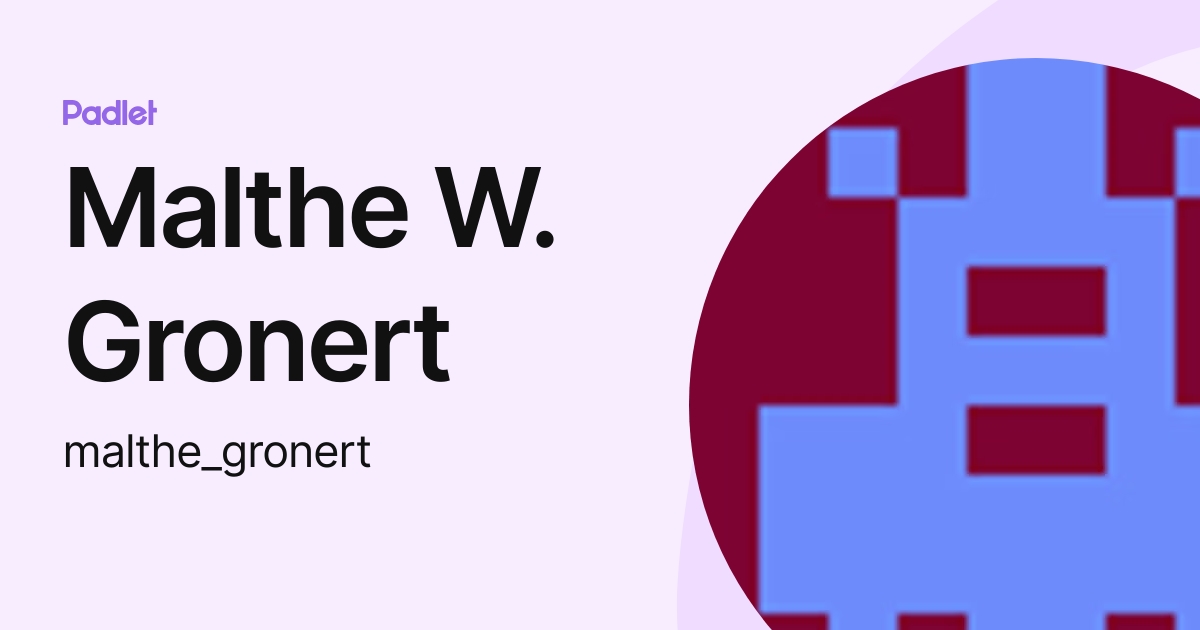 Malthe W. Gronert (malthe_gronert) profile | Padlet