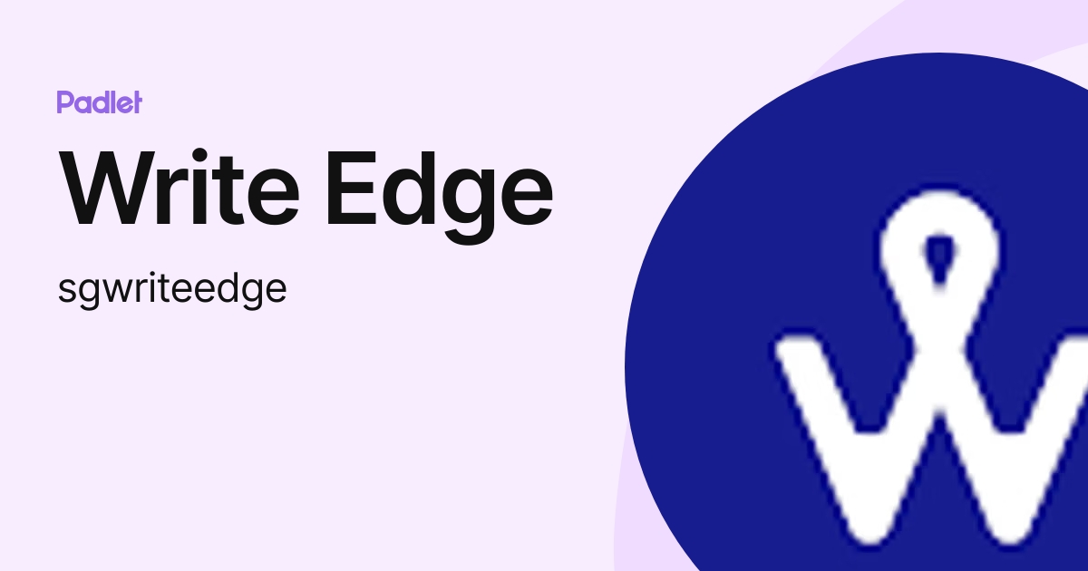 Write Edge (sgwriteedge) profile | Padlet