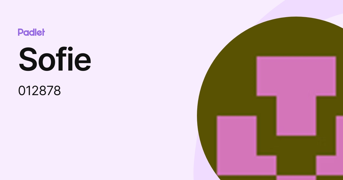 Sofie (012878) profile | Padlet