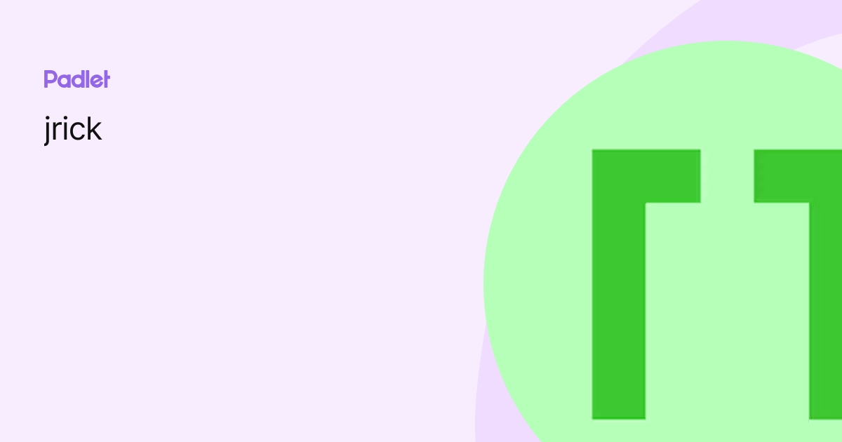 jrick profile | Padlet