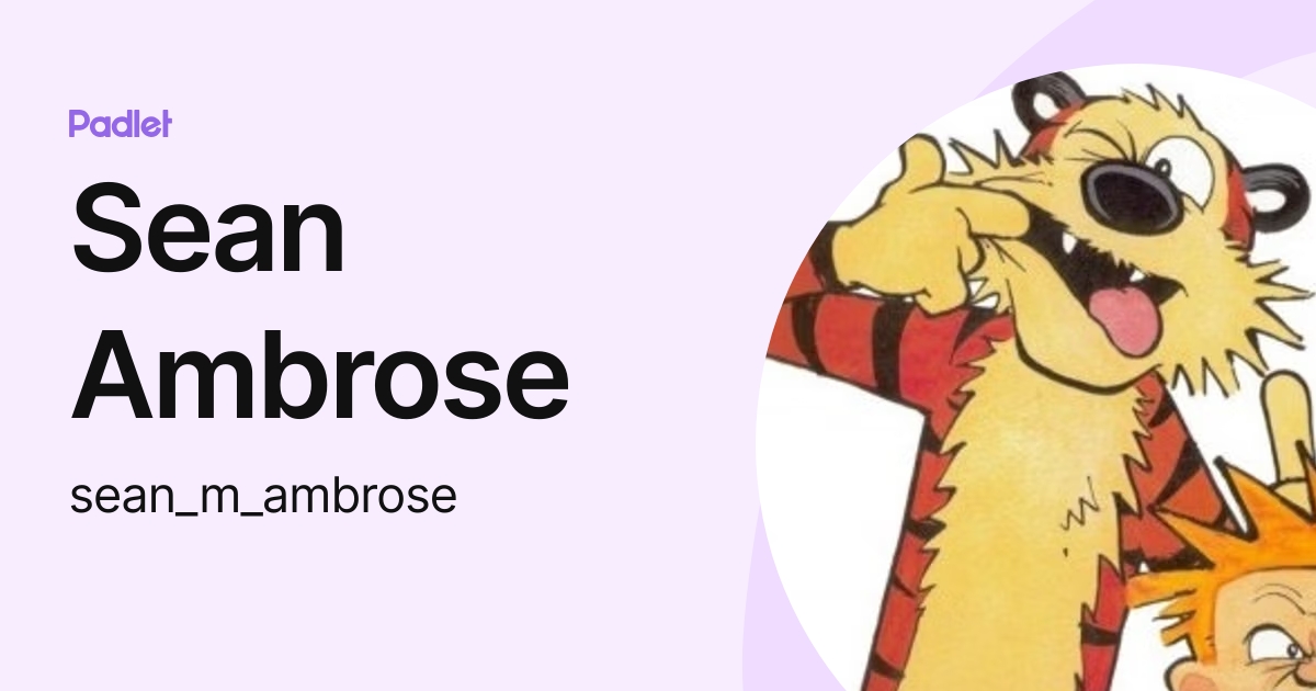 Sean Ambrose (sean_m_ambrose) profile | Padlet