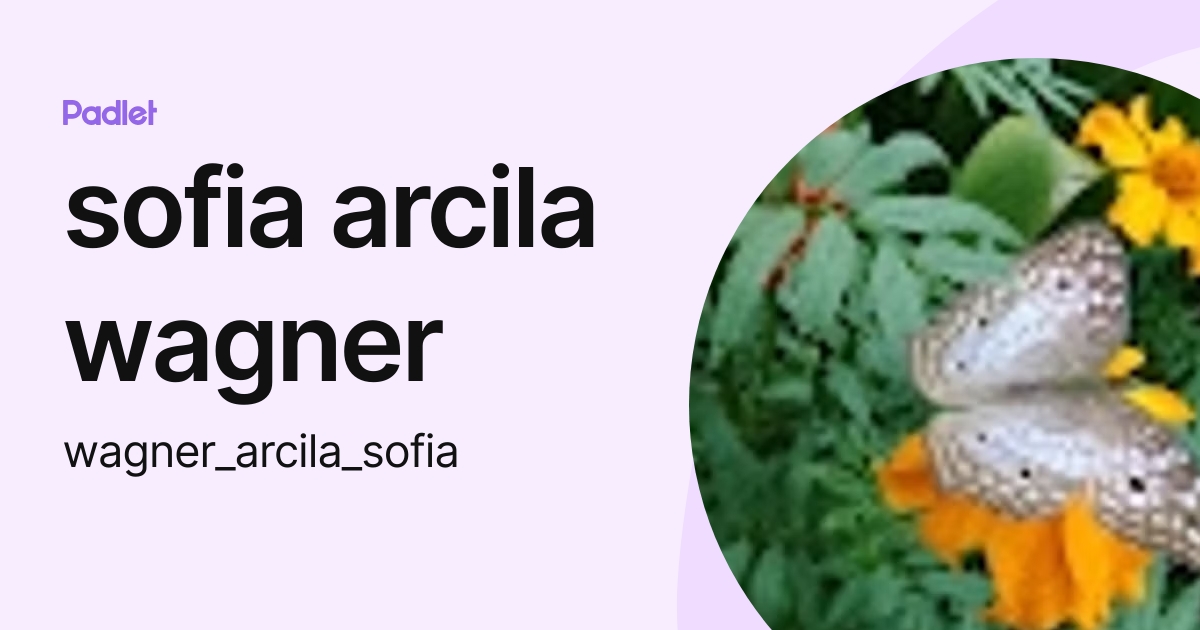 sofia arcila wagner (wagner_arcila_sofia) profile | Padlet