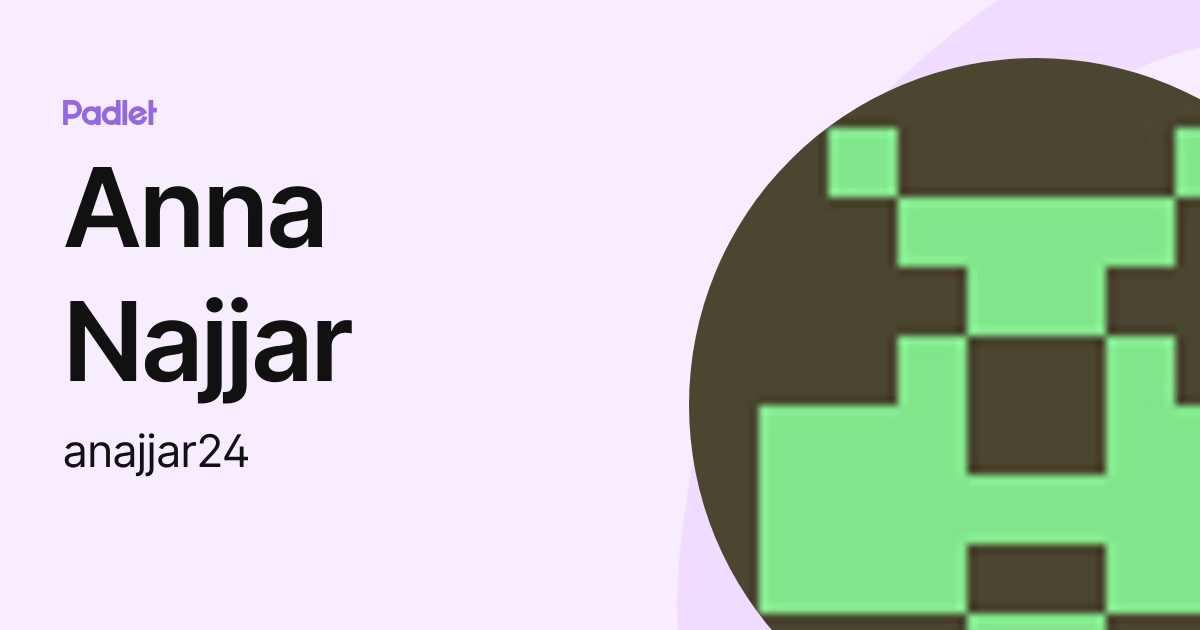 Anna Najjar (anajjar24) profile | Padlet
