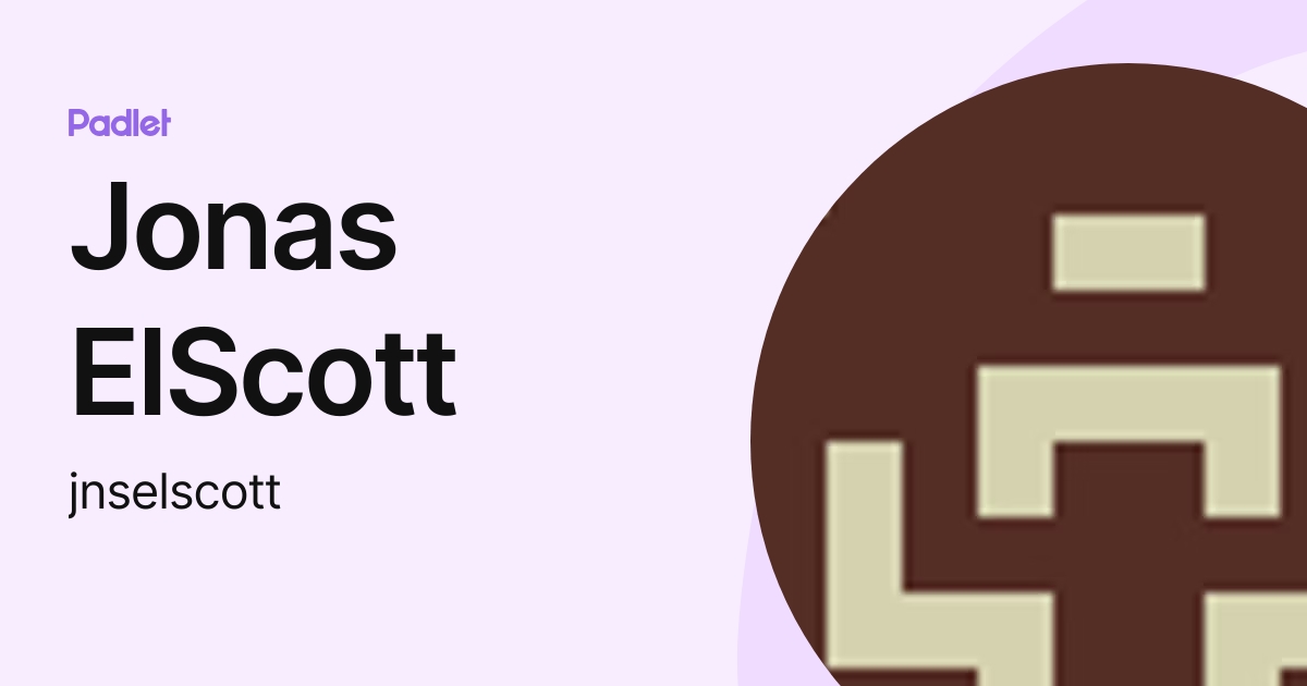 Jonas ElScott (jnselscott) profile | Padlet