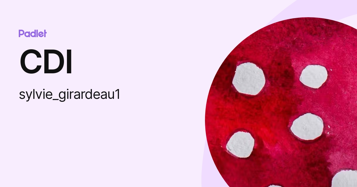 Profil de CDI (sylvie_girardeau1) | Padlet