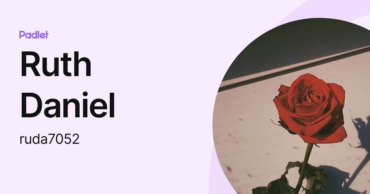 Ruth Daniel (ruda7052) profile | Padlet