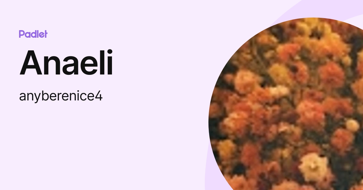 Anaeli (anyberenice4) profile | Padlet
