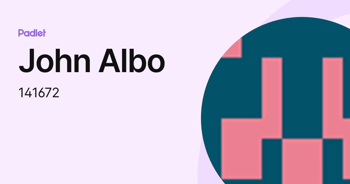 John Albo (141672) profile | Padlet