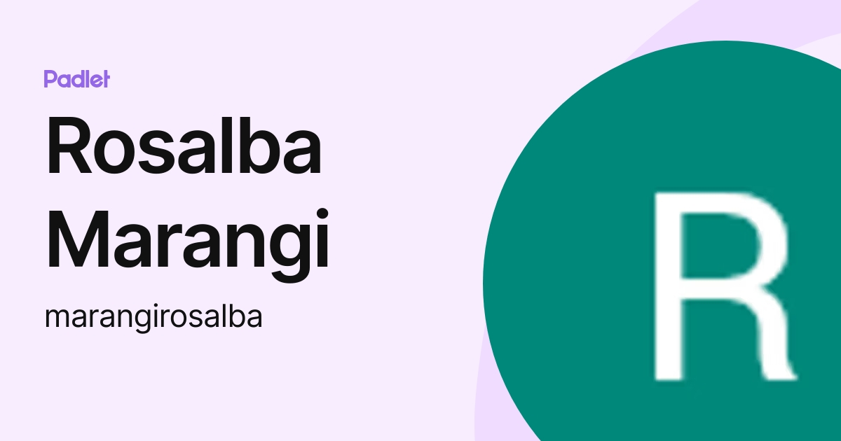 Rosalba Marangi (marangirosalba) profile | Padlet