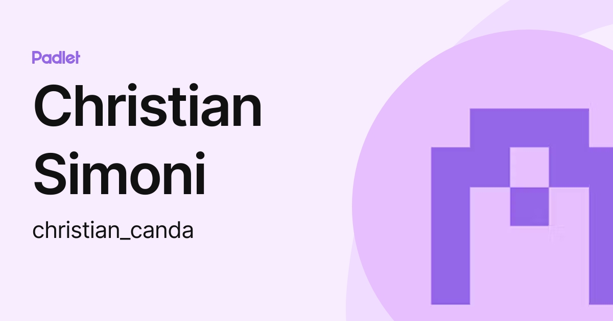 Christian Simoni (christian_canda) profile | Padlet