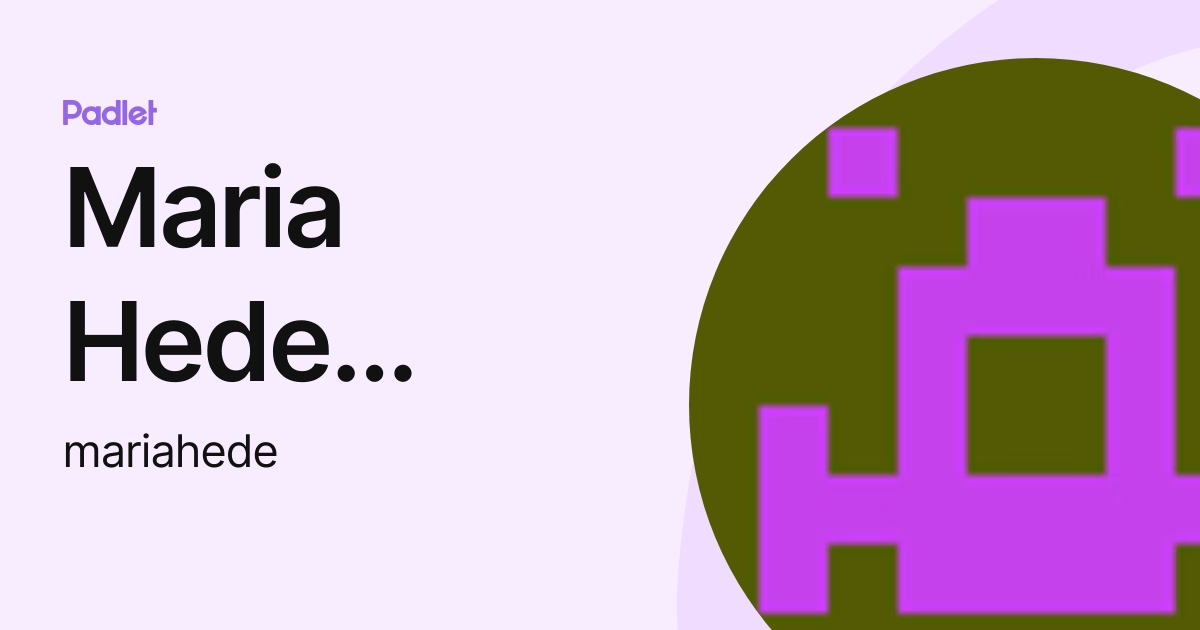 Maria Hede Andersen (mariahede) profile | Padlet