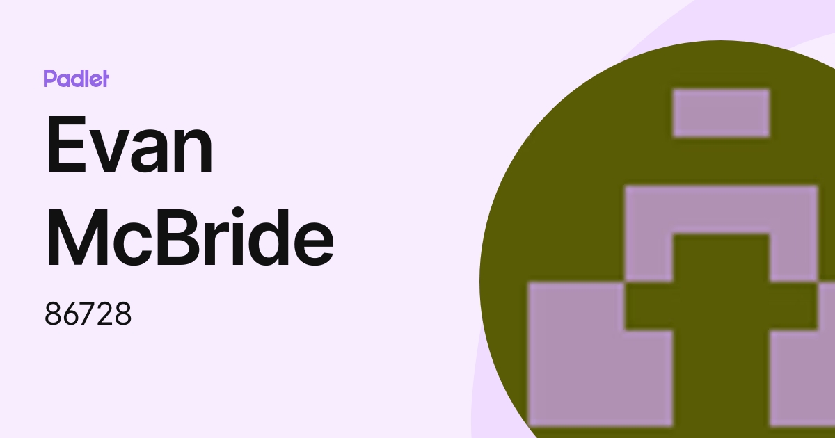 Evan McBride (86728) profile | Padlet