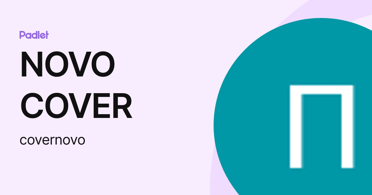 Novo Cover Covernovo Profile Padlet