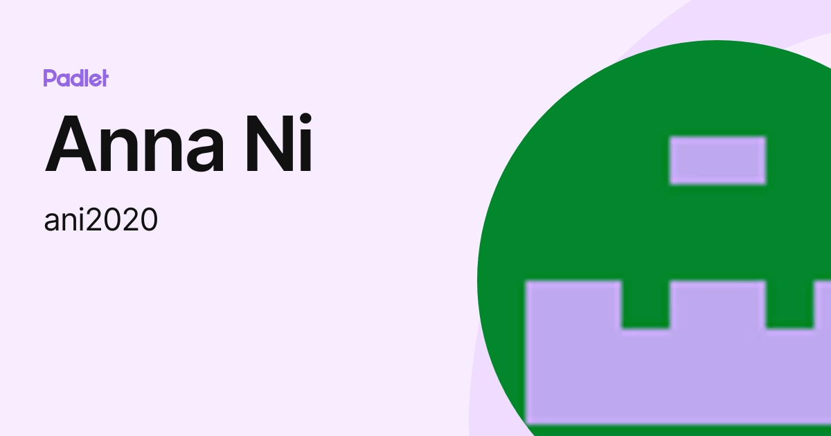 Anna Ni (ani2020) profile | Padlet