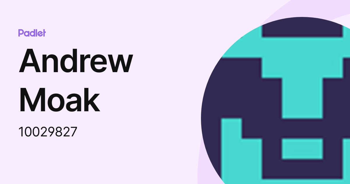 Andrew Moak (10029827) profile | Padlet