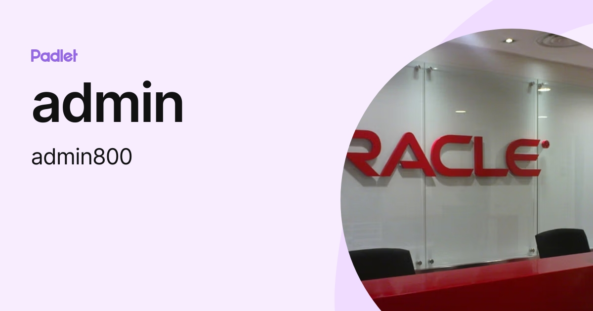 admin (admin800) profile | Padlet