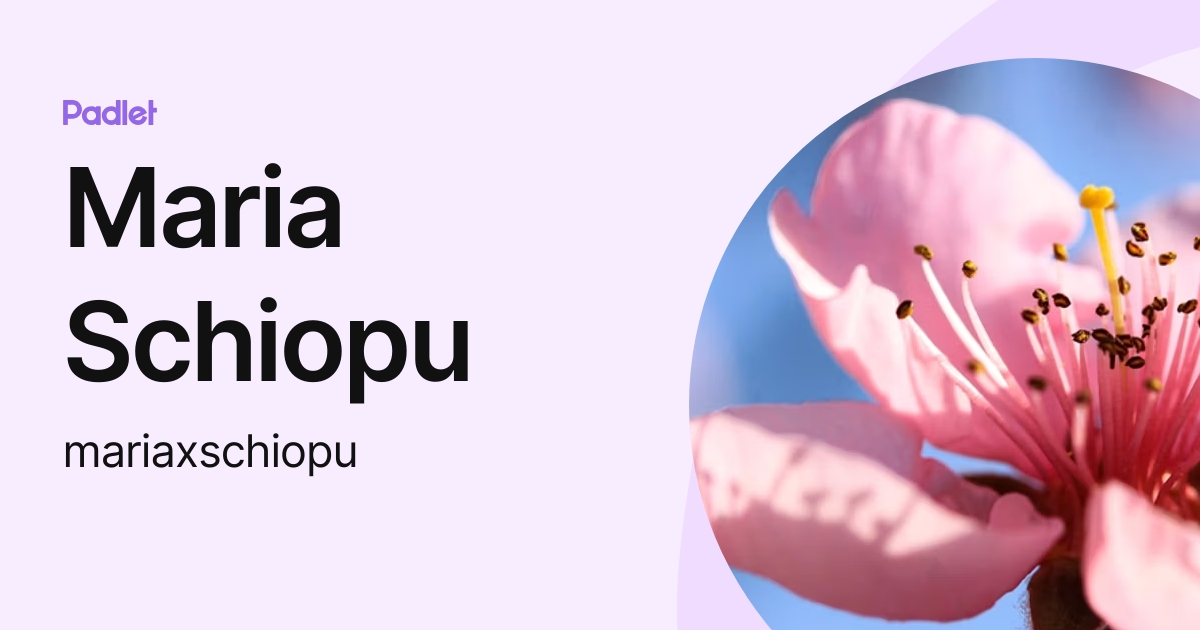 Maria Schiopu (mariaxschiopu) profile | Padlet