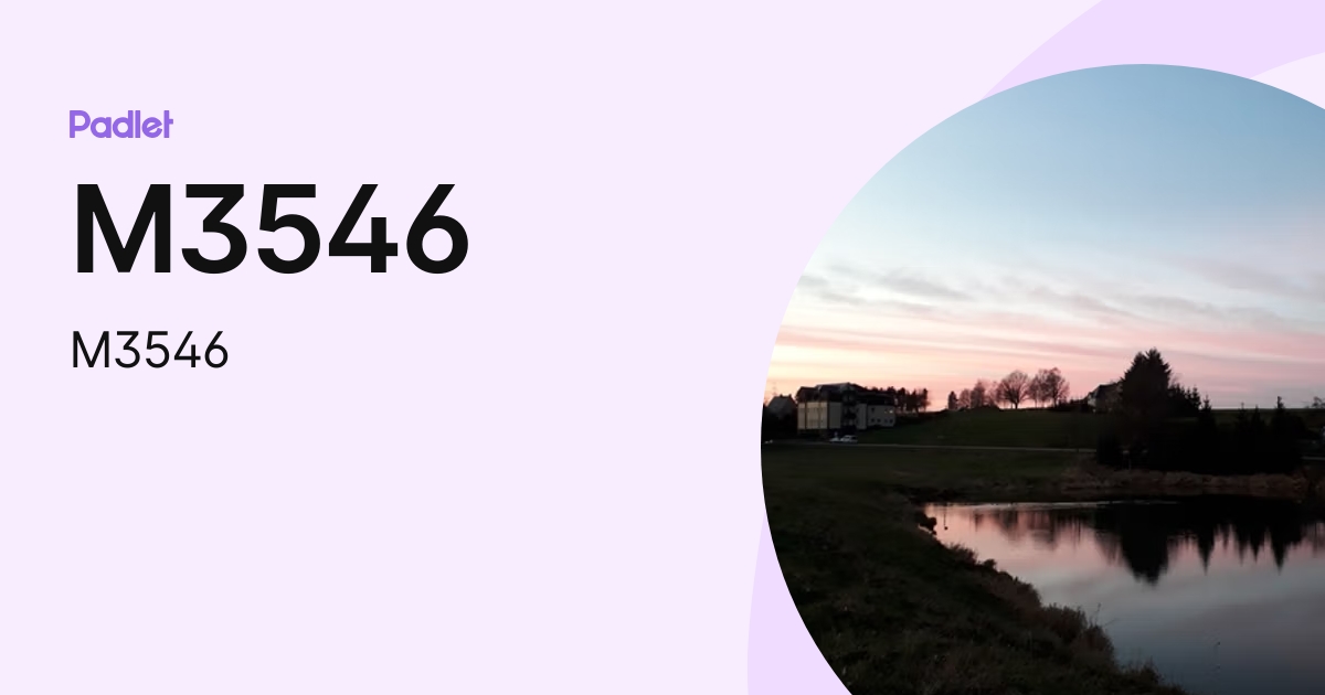 M3546 (M3546) profile | Padlet