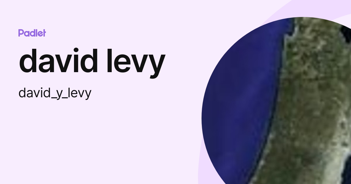 david levy (david_y_levy) profile | Padlet