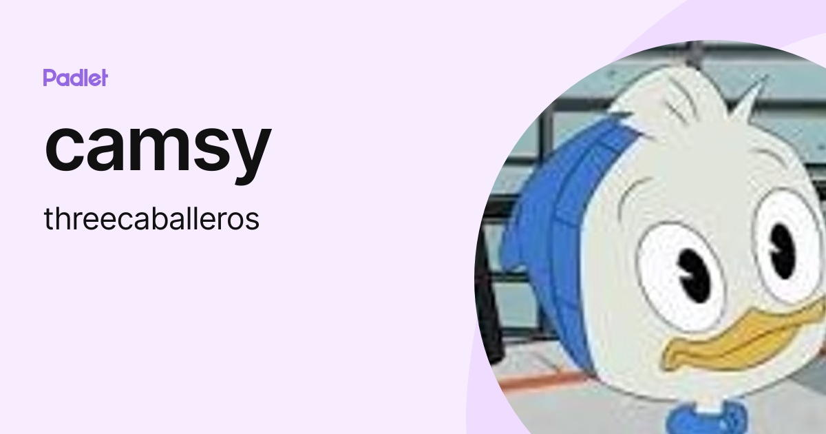 camsy (threecaballeros) profile | Padlet