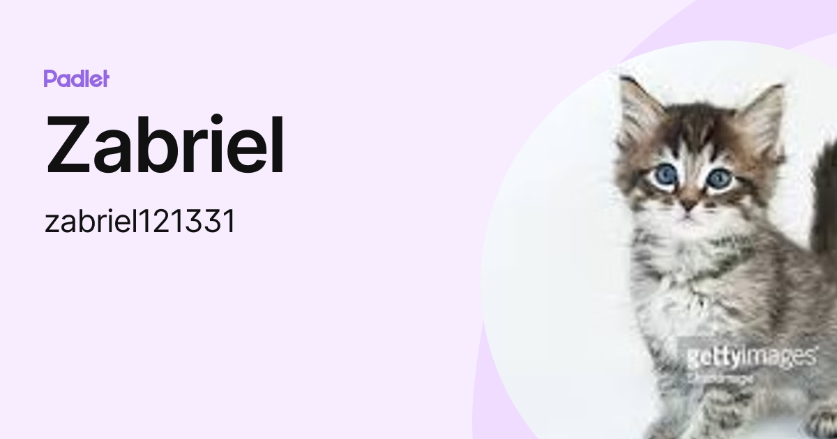 Zabriel (zabriel121331) profile | Padlet