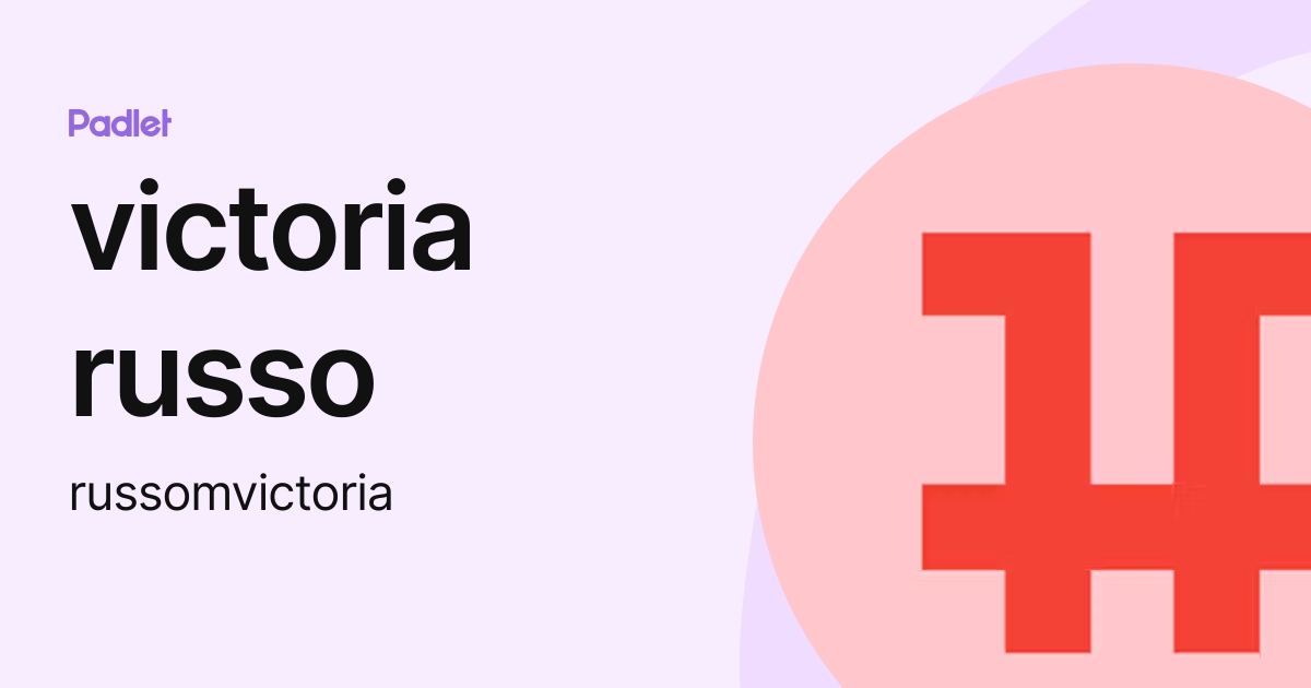 victoria russo (russomvictoria) profile | Padlet