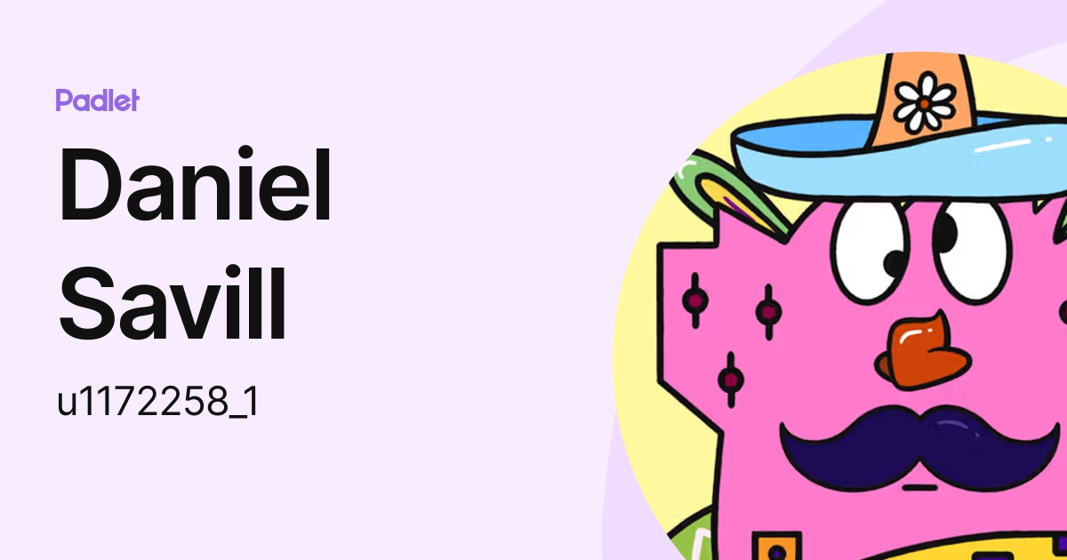 Daniel Savill (u1172258_1) profile | Padlet