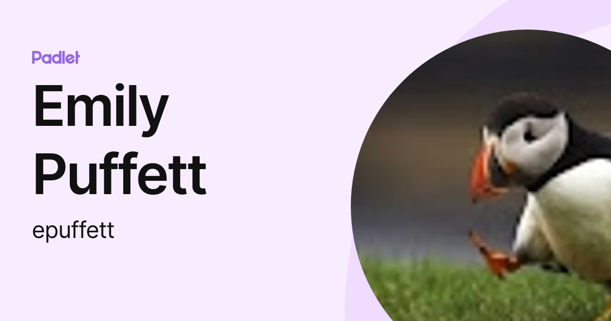 Emily Puffett (epuffett) profile | Padlet