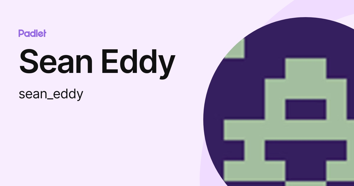 Sean Eddy (sean_eddy) profile | Padlet