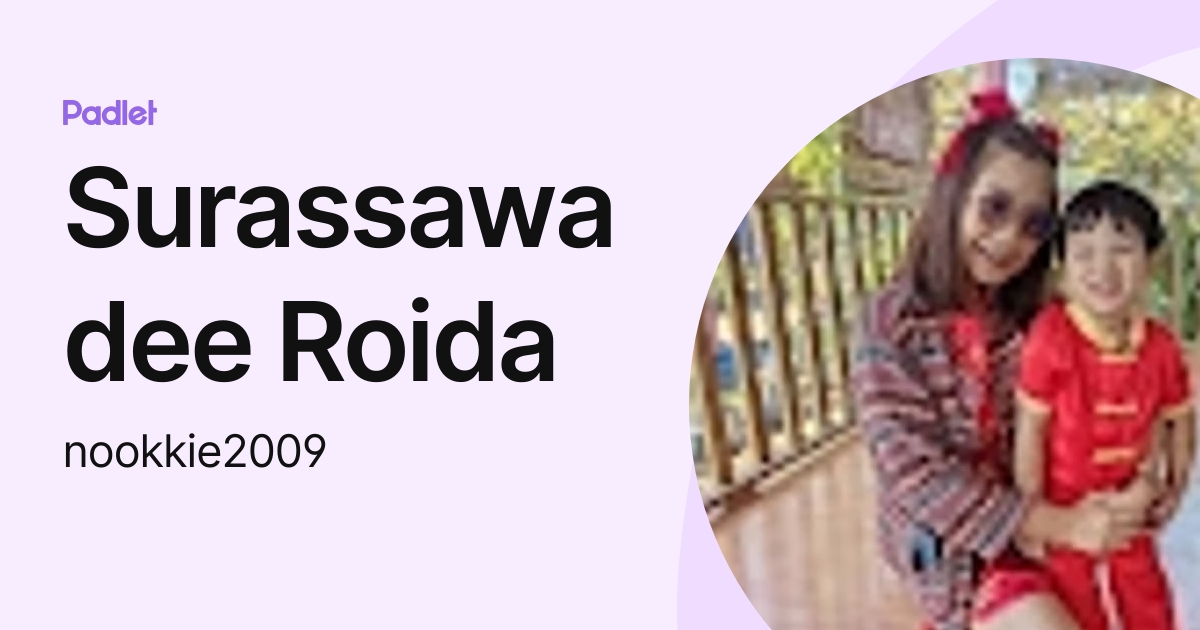 Surassawadee Roida (nookkie2009) profile | Padlet