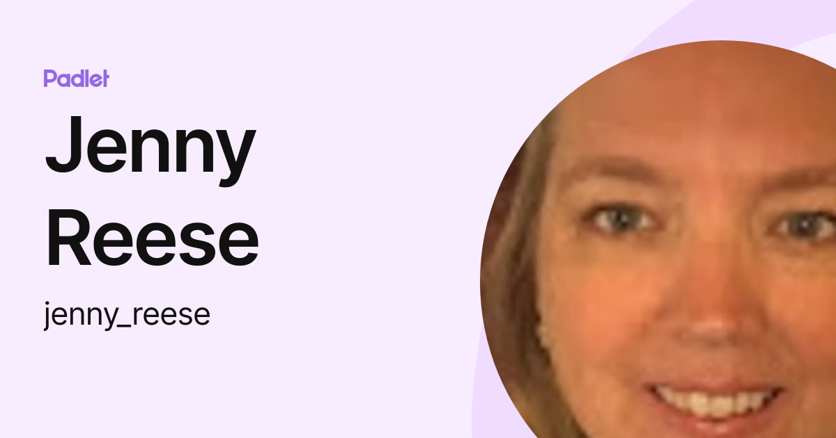 Jenny Reese (jenny_reese) profile | Padlet