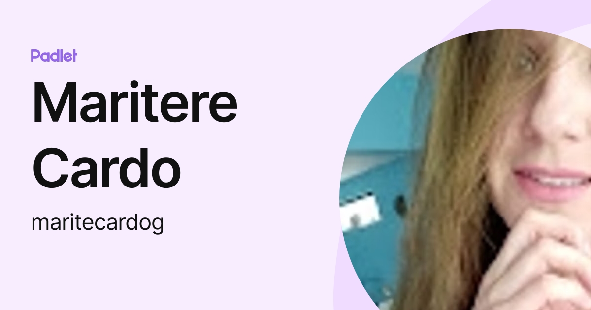 Maritere Cardo (maritecardog) profile | Padlet