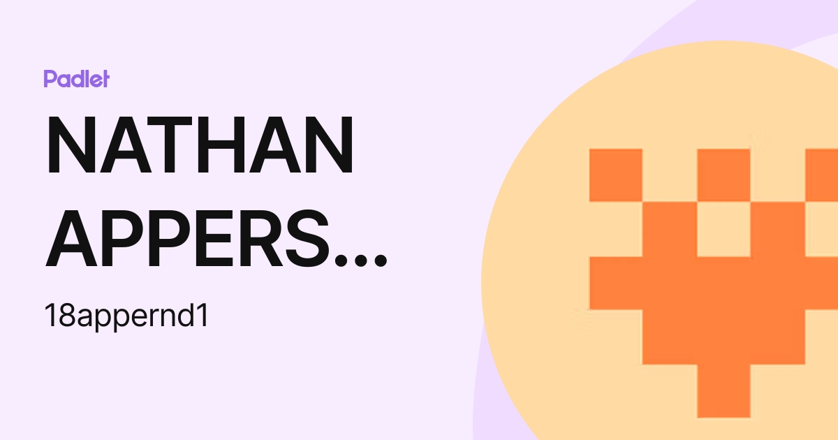 NATHAN APPERSON (18appernd1) profile | Padlet