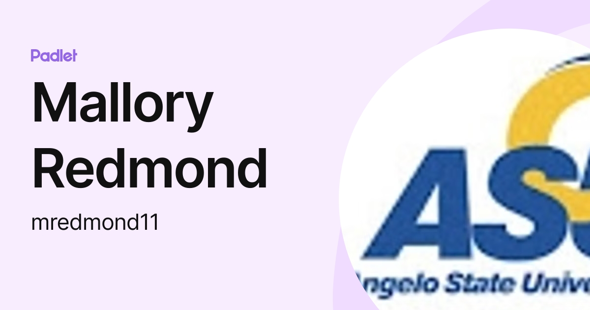 Mallory Redmond (mredmond11) profile | Padlet