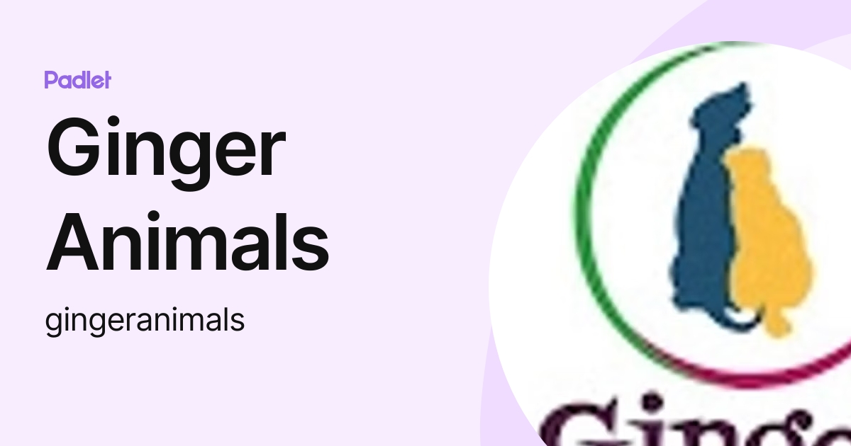 Ginger Animals (gingeranimals) profile | Padlet
